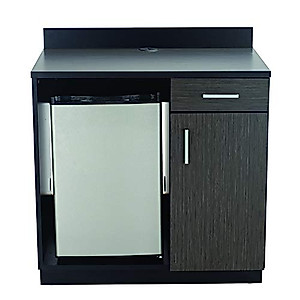 Safco Products 1705AN Modular Hospitality Breakroom Base Cabinet, Appliance, Asian Night Base/Black Top