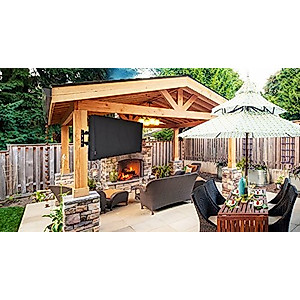 BroilPro Accessories Outdoor TV Cover, Waterproof Universal Protector for 40"-43'' LCD, LED, Compatible with Standard Mounts and Stands, Built in Remote Controller Storage Pocket, Black