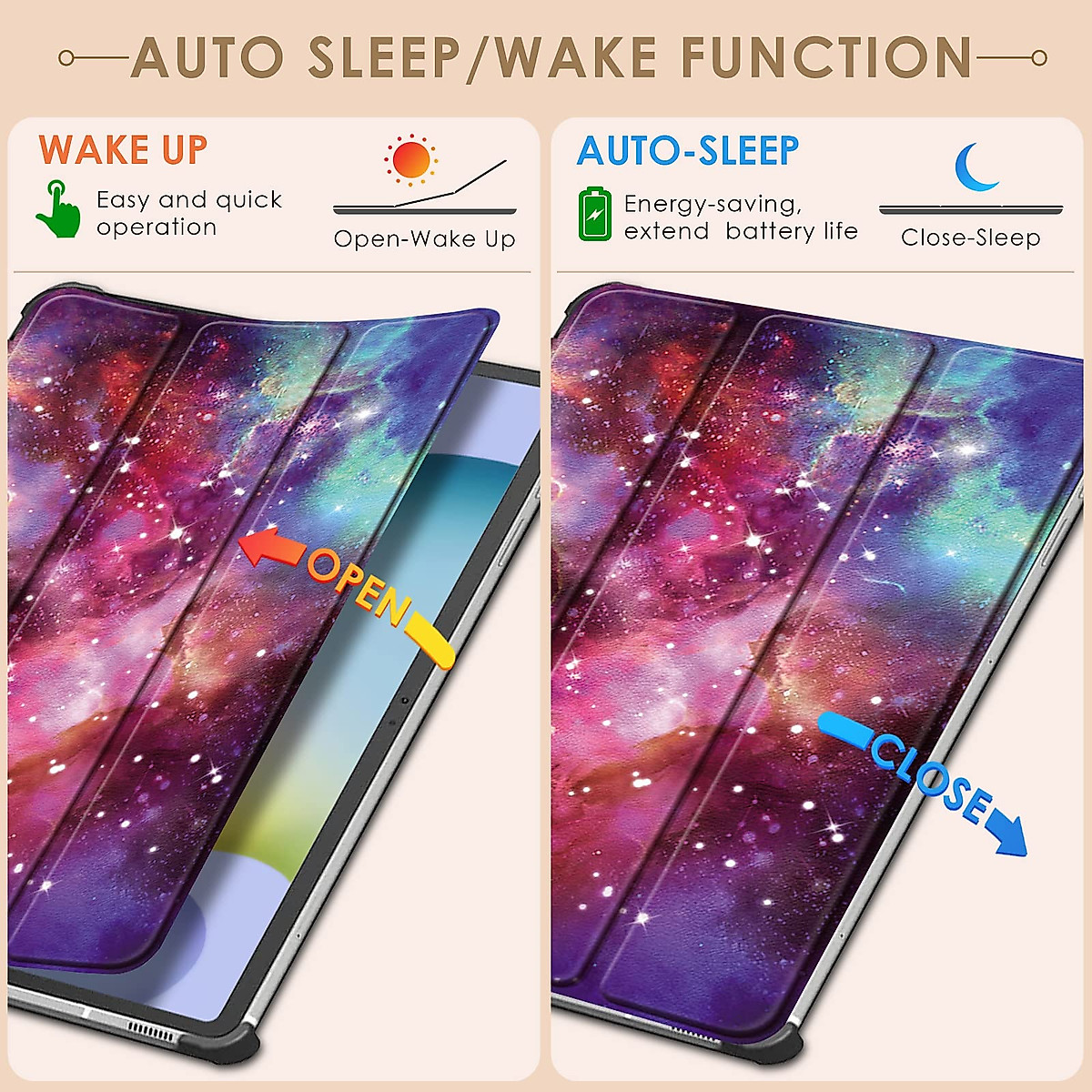 DETUOSI Slim Case for Samsung Galaxy Tab S8 Plus 5G 12.4" 2022 (SM-X800) / S7 FE 5G 2021 (SM-T738) / S7 Plus 2020 (SM-T970),【Auto Sleep/Wake】 Lightweight Tri-Fold Leather Cover Magnetic Stand Closure