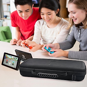 Nintendo Switch Protective Case, Portable Multi-Function Hard EVA Pouch Storage Bag Carrying Case For Nintendo Switch Console &Accessories Black