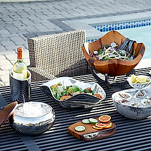 nambe Scoop Ice Bucket | Insulated Ice Bucket with Lid and Ice Scoop | Stainless Steel Chiller for Cocktail Bar, Parties Barware and Serve ware | Home Bar & Bar Cart Accessory | Dishwasher Safe