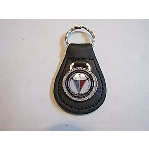 VALIANT LOGO EMBLEM LEATHER KEYCHAIN - BLACK