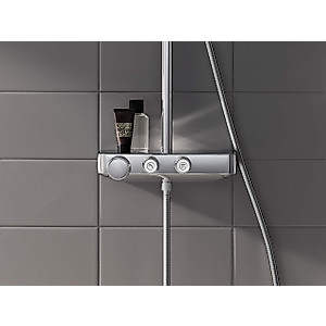 GROHE 26511000 Euphoria SmartControl Mono Shower System with Thermostat for Wall Mount, Starlight Chrome