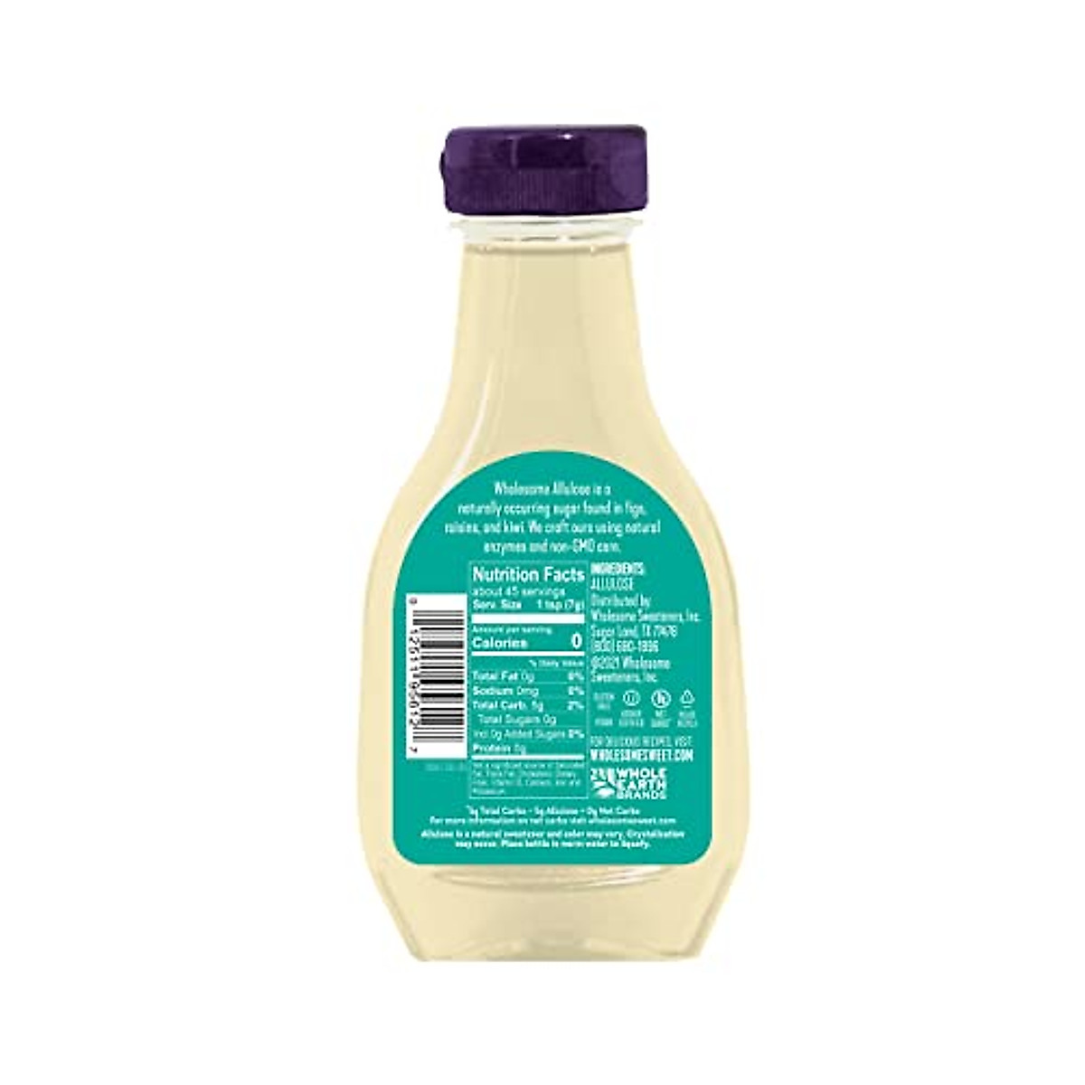 Wholesome Allulose Syrup, 11.5-Ounce Bottle, Zero Calorie Sugar Substitute, Non GMO, Non-Erythritol, Gluten Free & Vegan Liquid Sweetener (Packaging may vary)