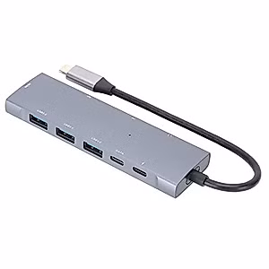 Tgoon 9 in 1 Adapter, Aluminum Alloy, ABS 4k 30hz 5-20V 3A (Maximum 60W) Hub Adapter