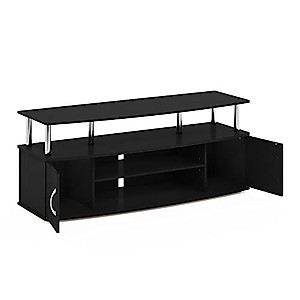 Furinno JAYA Large Entertainment Stand for TV Up to 55 Inch, Americano/Chrome
