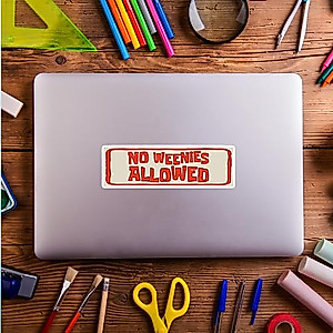 5" No Weenies Allowed Spongebob Laminated Sticker Laptop Sticker classic retro nostalgic cartoons gift perfect for tablet pc tumbler phone mug kindle and more
