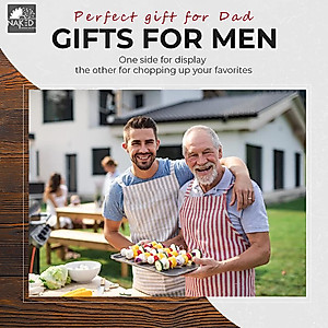 The Grillfather Cutting Board – Wooden Handmade Cutting Boards – BBQ Gifts for Men Who Like Grilling – Birthday, Christmas, or Fathers Day Gifts for Dad, Stepdad, Grandfather, or Bonus Dad
