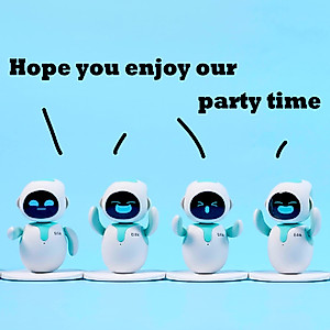 Eilik - Cute Robot Pets Toys with Abundant Emotions, Animations & Mini-Games, Your Perfect Desk Touch Interactive Companion, Holidays & Birthdays Gifts for Girls & Boys.