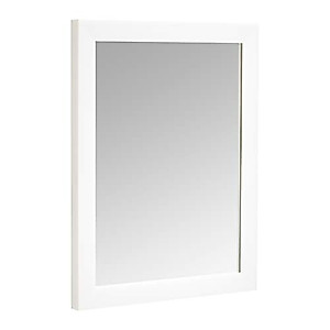 Amazon Basics Rectangular Wall Mirror 16" x 20", Standard Trim, White