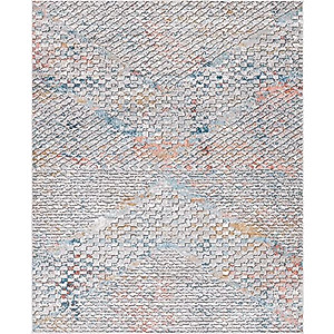 Rugs.com Leipzig Collection Area Rug – 8' x 10' Multi Low-Pile Rug Perfect for Living Rooms, Large Dining Rooms, Open Floorplans
