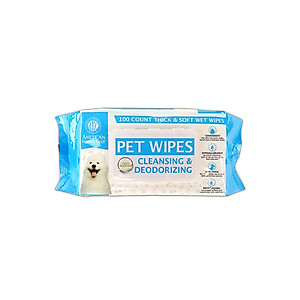 American Kennel Club AKC Dog Wipes for Cleansing & Deodorizing Great for Face, Ears, Paws, Body, & Butt - Fresh Scented - 100pk