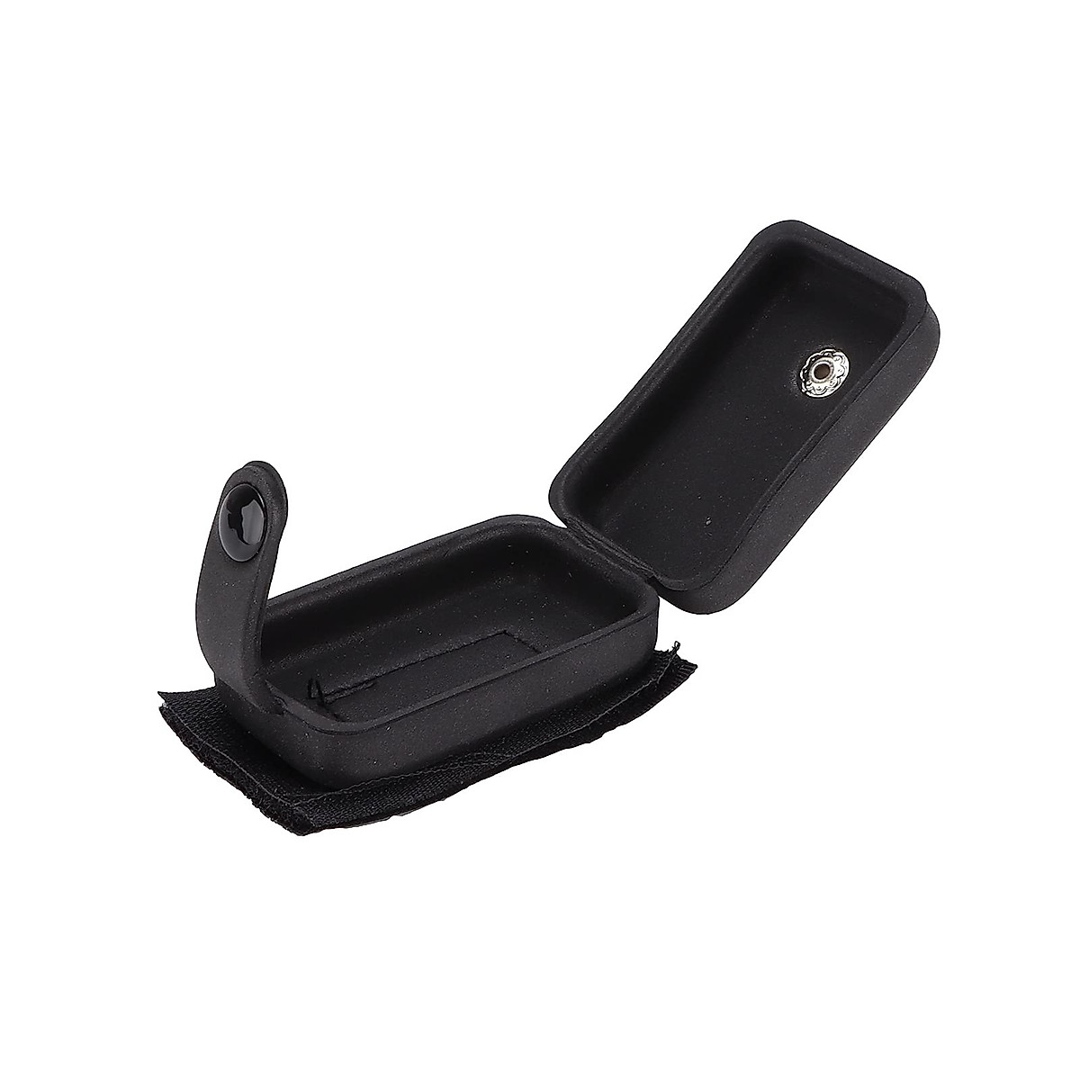 Acoustic Guitar Battery Pouch Black Pocket Carrying Case Bag Organizer PU Portable Holster Musical Instrument Accessories for Pickup