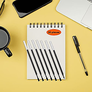 M&G Gel Ink Refill, Extra Fine Needle Tip 0.5mm Black Ink Refills for Liquid Gel Pens, Universal Size Refill- Pack of 20 with Pen Bag (AGR640C3)