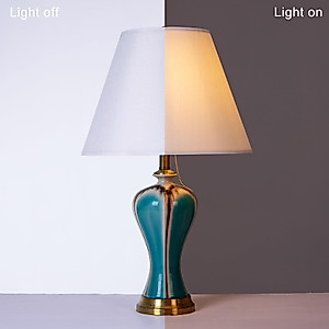 TOCHIC Lamp Shades Large White Empire Lampshade for Table Desk Lamp, Floor Lamp, Bedside Lamp, Assemble Required, DIY Natural Linen Hand Crafted Fabric Lamp Cover, Spider Fitter, 16"x8"x11.3"