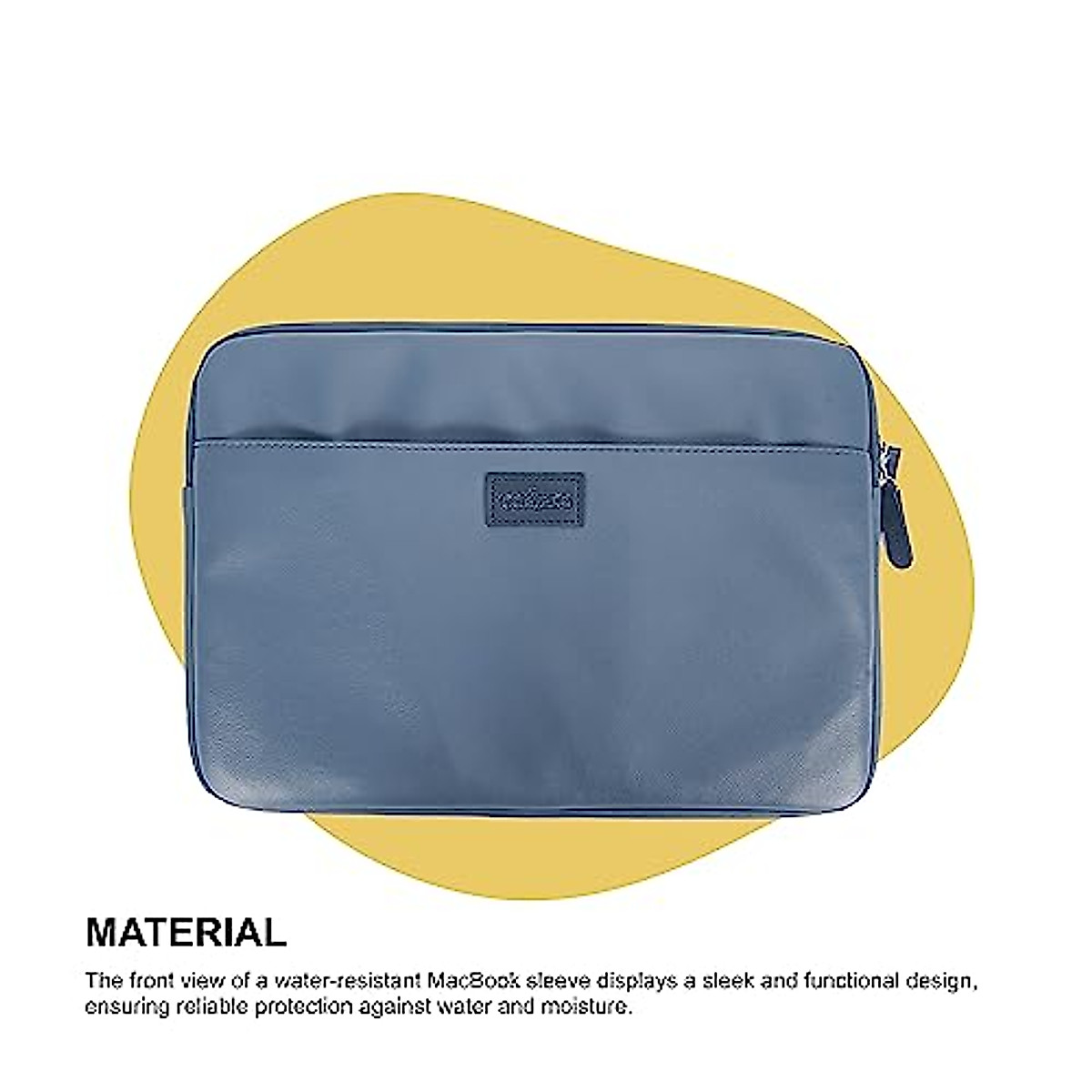 OOKIEDO 13-13.3inch Leather Laptop Sleeve for MacBook Air/Pro Leather （PU） Notebook Bag Case Stylish and Protective Computer Bag (Blueberry)