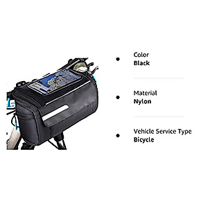 OBOVA Bike Handlebar Bag 4L, Waterproof 4-Layer Bike Bags for Bicycles with Phone Holder, Bike Handlebar Bags, Bicycle Handlebar Bag for Road, Mountain