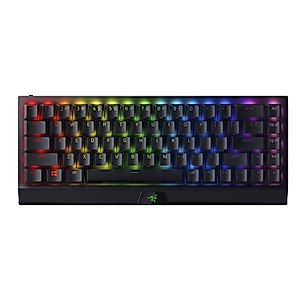 Razer BlackWidow V3 Mini HyperSpeed 65% Wireless Mechanical Gaming Keyboard: HyperSpeed Wireless Technology - Green Mechanical Switches-(Renewed)