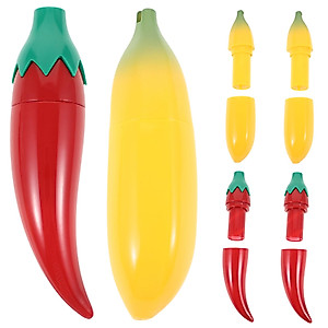 EXCEART 6Pcs Needle Storage Tubes Sewing Needle Pins Box Container Plastic Fruit Shape Tool Box Holder Organizer for DIY Small Items Toothpick Beads Jewelry