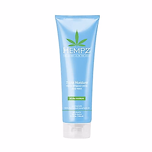 Hempz Triple Moisture Herbal Whipped Creme Body Wash 8.5 oz. - Scented Shower Gel for Women and Men, Unisex Personal Care Products - Paraben-Free Anti-Aging Bath Soap that Hydrates and Gently Cleanses