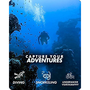 Movo GB-U70Y Underwater Diving Rig for GoPro Hero with Cold Shoe Mounts, Wrist Strap - Works with HERO3, HERO4, HERO5, HERO6, HERO7, HERO8, and Osmo Action Cam - Scuba GoPro Accessory (Yellow)