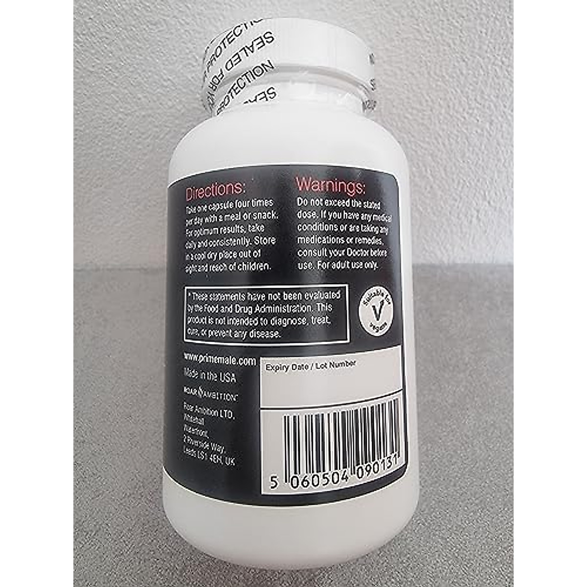 Prime Male Natural Testosterone Booster 120 Capsules