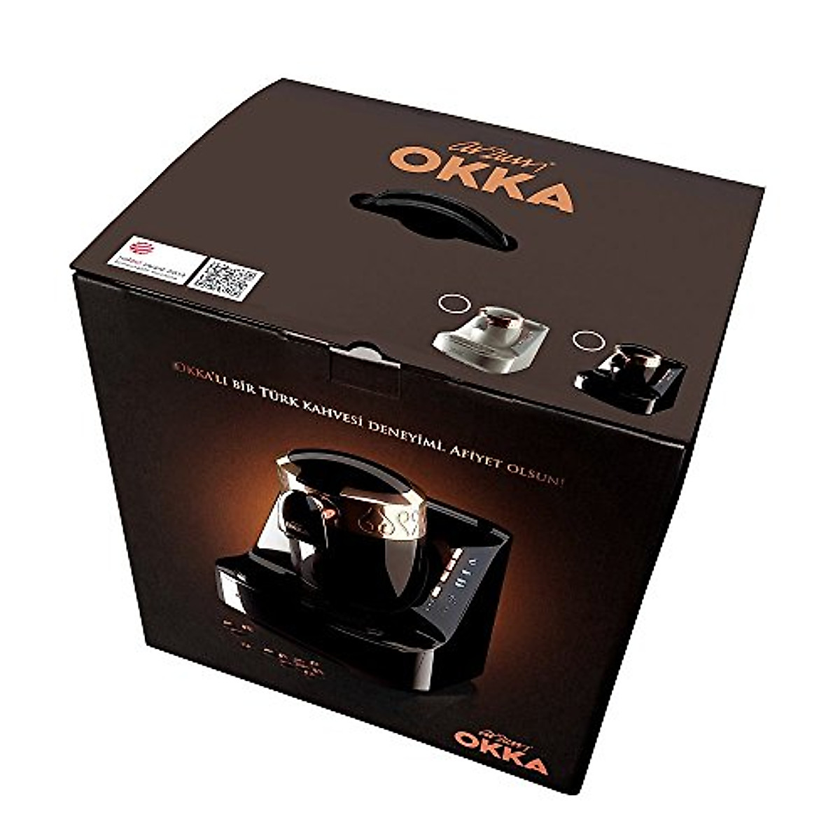 Arzum Okka Automatic Turkish/Greek Coffee Machine, USA 120V UL, Black/Copper (Gold)