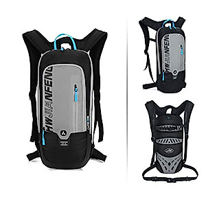 WINDCHASER Cycling Backpack, 10L Bicycle Backpack Waterproof Breathable Bag for Outdoor Travel Hiking Climbing Biking Running Skiing (Grey)