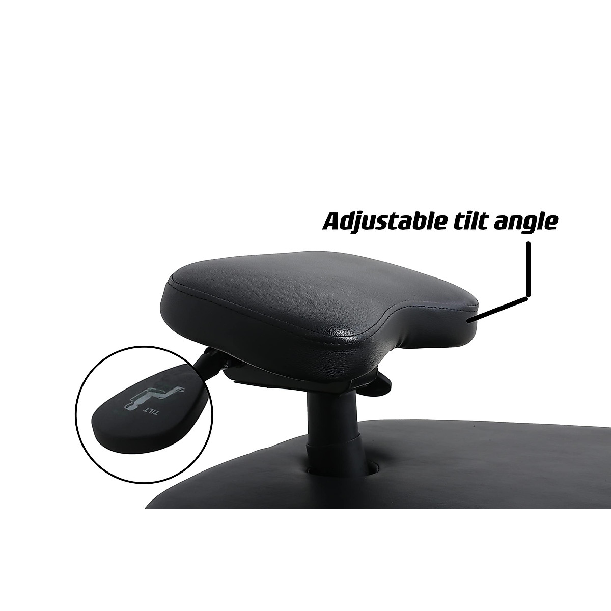 Meditation Chair for Adults Height Adjustable Tilt Angle, Ergonomic Kneeling Chair with Wheels, Criss Cross Legged Chair for Office and Home(Black)