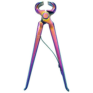 Rekhi International Farrier Hoof Nippers Rainbow Loaded Spring Horseshoe Trimmer Farrier Tools Pony Hoof Nippers Small Ferrier Tool Horse Nippera Herramientas Para Caballos 10 Inches