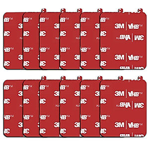 12 Pack 1.96 in x 1.57 in "(40*50mm) Very High Bond Sticky Adhesive Replacement,Double Sided Pads Gule for Dashboard Windshield Suction Cup Phone Holder Car DVR Home Suction Hooks GPS Navigation (Red)