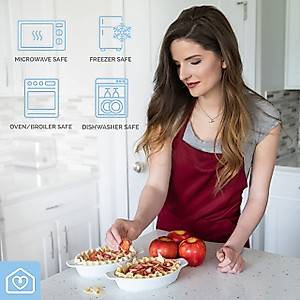 Heartland Home Porcelain Mini Casserole Dish Oval (6pc Set). Cauliflower Au Gratin Baking Dish, Banana Split Bowls, Single Serving, Small Individual