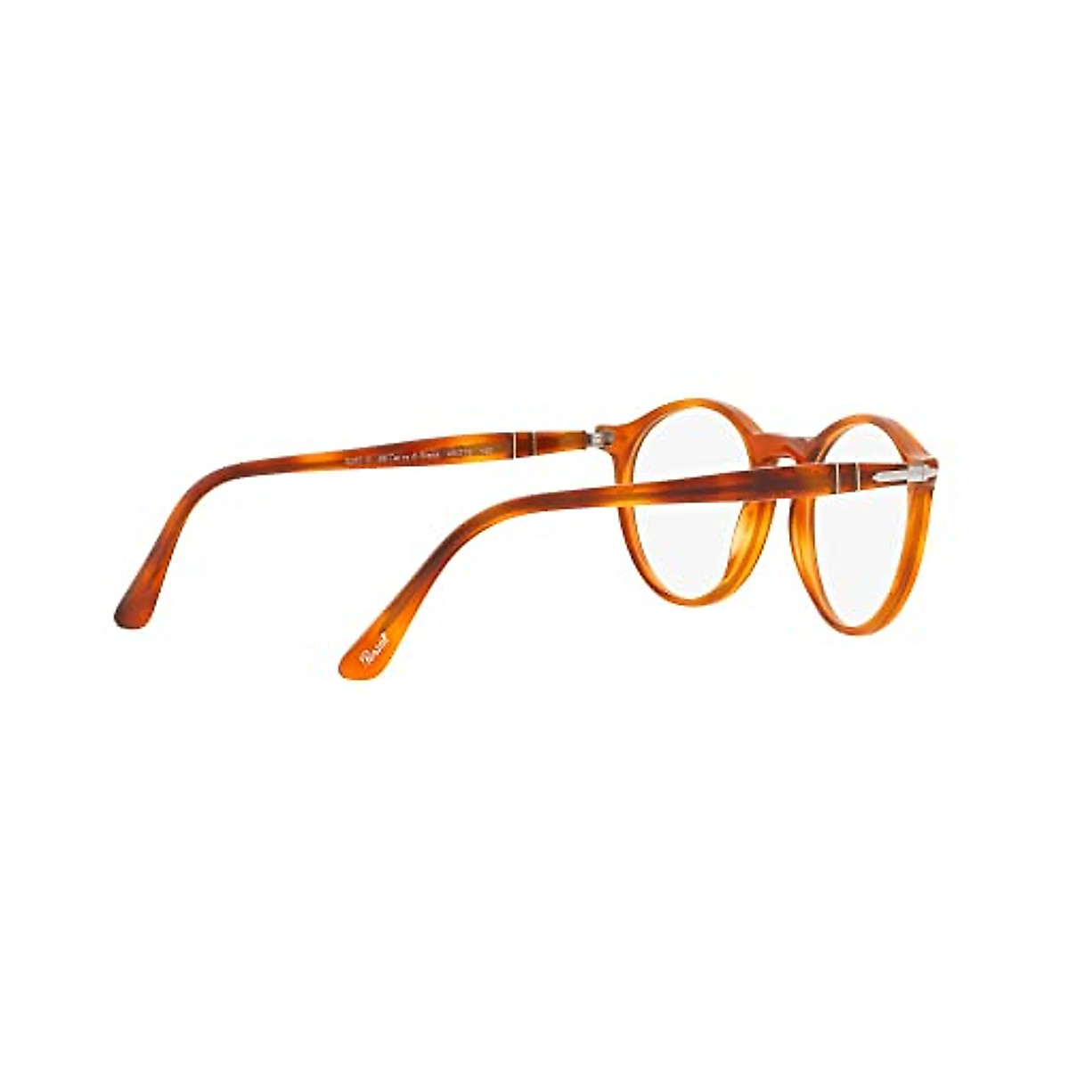 Persol PO3285V Round Prescription Eyewear Frames, Terra Di Siena/Demo Lens, 50 mm