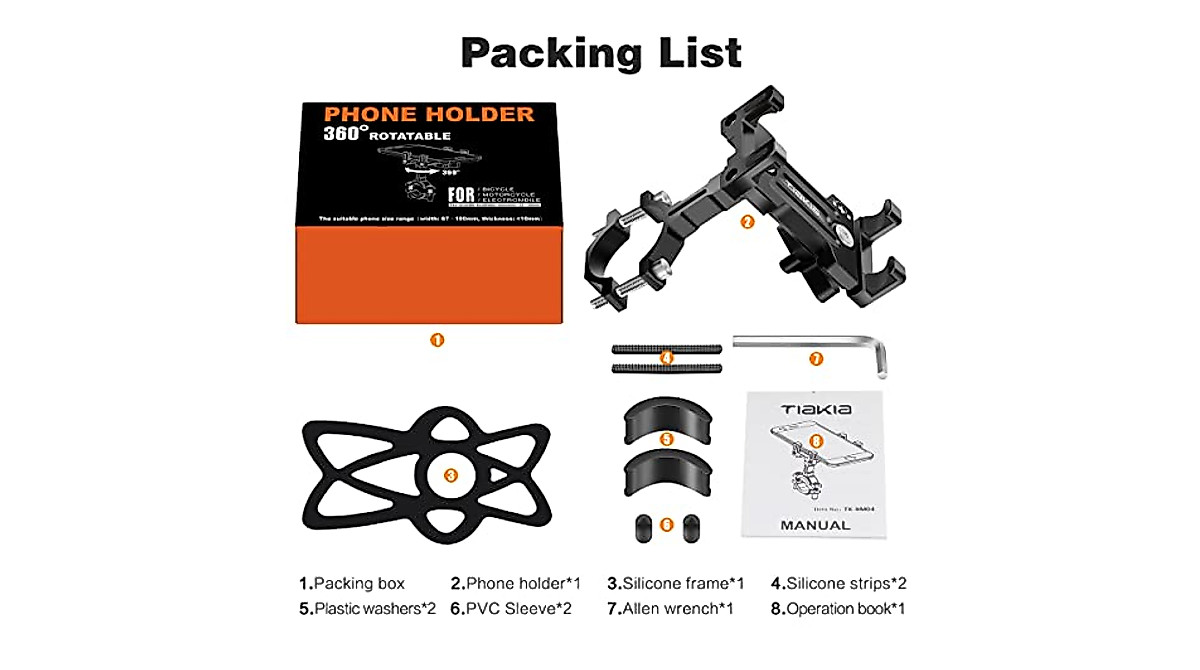 Tiakia Bike Phone Mount - Secure & Versatile Holder