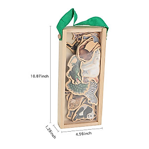 Steventoys Refrigerator Magnets for Kids Zoo Animals,Fridge Magnets for Toddlers Kids Magnets Toys Toddler Learning Developmental Toys Magnetic Toys for Baby Kids Wooden Animal Magnets