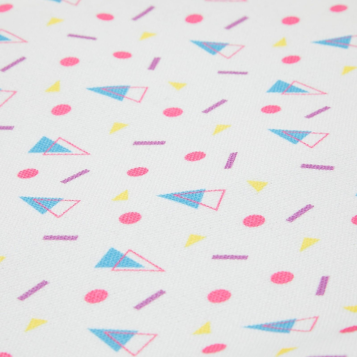 Portable Knit Tote Bag, Crochet Knitting Yarn Storage with Pockets (Geometric, 16.5 in)