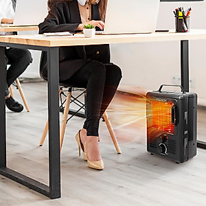 Plexon Milkhouse Utility Electric Space Heater with Thermostat Adjustable Overheat Protection Perfect for Garage or Greenhouse Workshop Comfort Home 1500 Watt Black