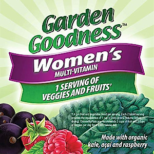 Nature's Way Alive! Garden Goodness Multivitamin for Women, High Potency B-Vitamins to Support Cellular Energy*, 1 Serving Veggies & Fruits**, 60 Tablets