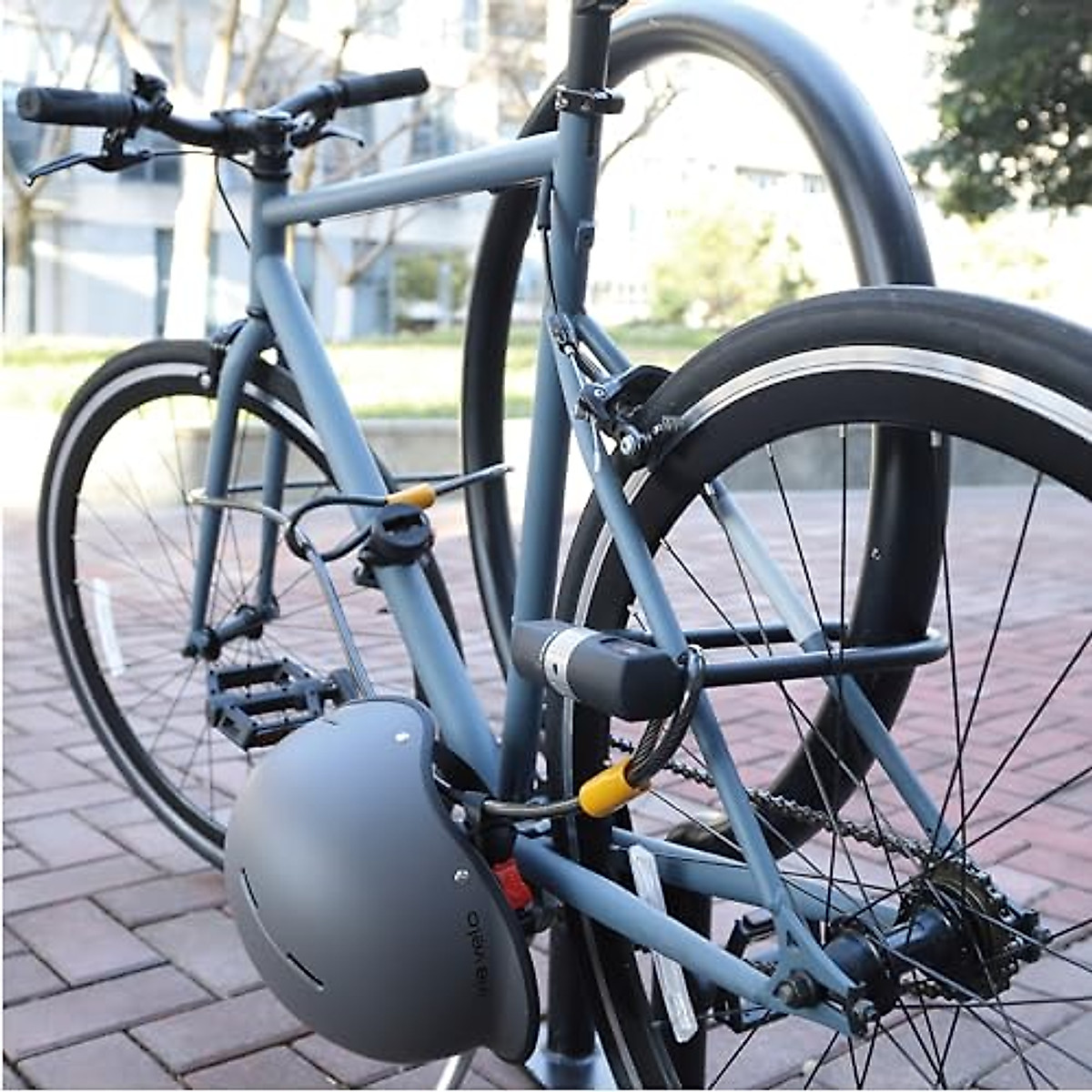 Via Velo 2 Bicycle U-Lock Set, Same Key System 4 Keyed Alike Keys, Heavy Duty Sold Secure 14mm Shackle and 10mm x 1.8m Cable with Mounting Bracket for Road Bike Mountain Bike Folding Bike