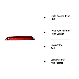 Rear Center Third 3rd Brake LED Light High Mount Stop Light Lamp Fits for 2015-2020 Ford Transit 150 Transit 250 Transit 350 350 HD