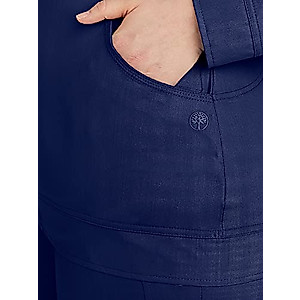 Healing Hands Scrub Jacket for Women 2 Pocket Purple Label Scrubs 5038 Dakota Zip up Womens Jacket Navy L