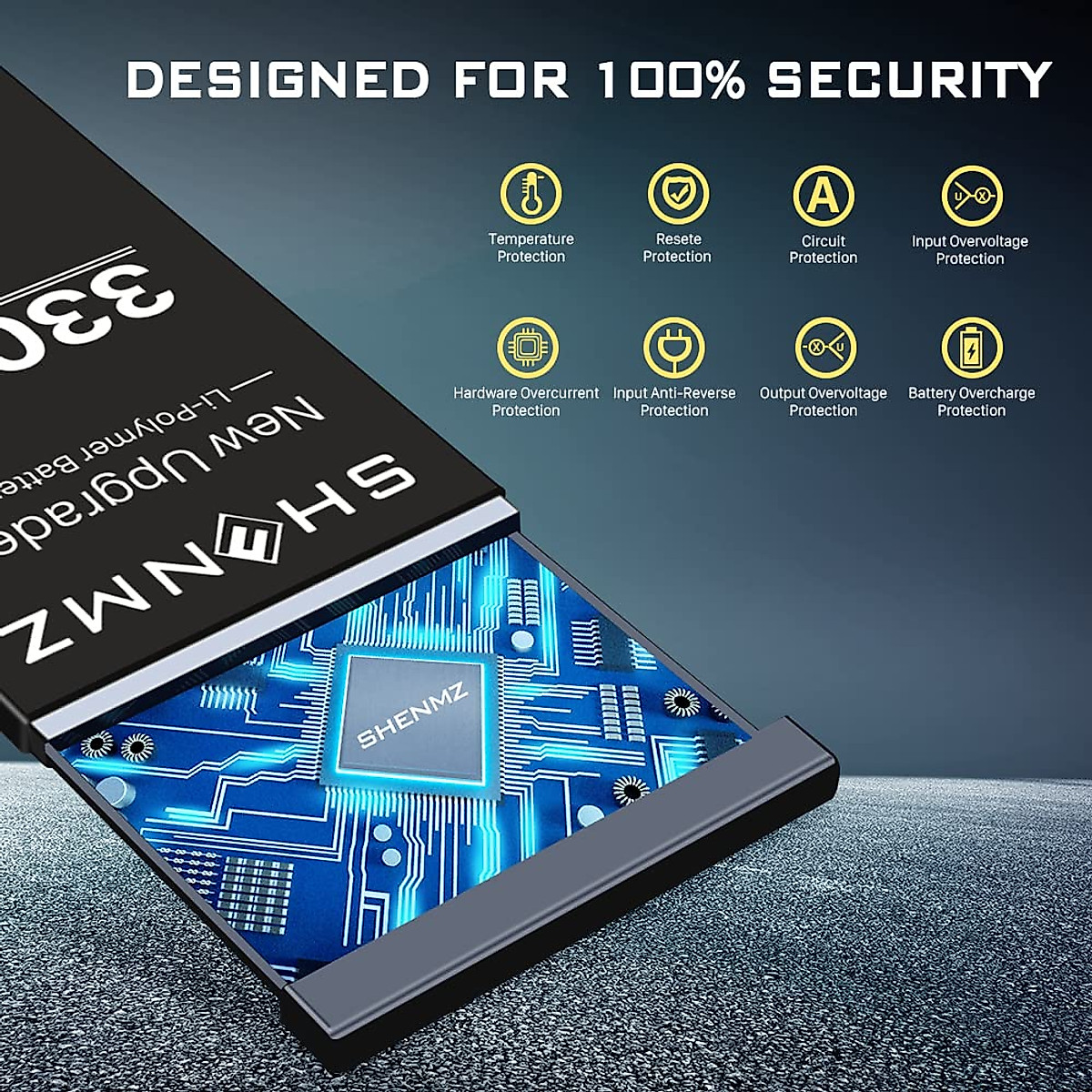 SHENMZ 3300mAh Battery for iPhone 7, 2023 New (Upgraded) Replacement Battery for iPhone 7 Model A1660/A1778/A1779 with Repair Tool Kits