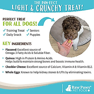 Raw Paws Grain-Free Biscuits for Dogs - Peanut Butter Recipe, 10-oz - Crunchy Dog Treats Made in USA - Corn, Wheat & Soy Free PB Dog Treats - Heart Shaped Puppy Biscuits - Peanut Butter Dog Biscuits