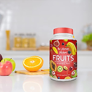 The Vitamin Kitchen Fruit and Veggie Supplements-90 Fruits, 90 Veggies Capsules to Boost Energy Balance - Whole Food Fruits and Vegetable from Nature - Made in USA - Soy & Vegan Free (Pack of 2)