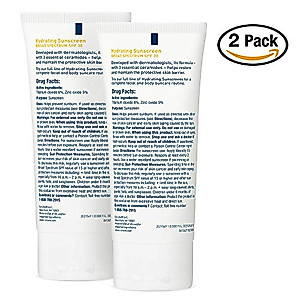CeraVe 100% Mineral Sunscreen SPF 30 | Face Sunscreen With Zinc oxide & Titanium Dioxide for Sensitive Skin | 2.5 Fl Oz, Pack Of 2