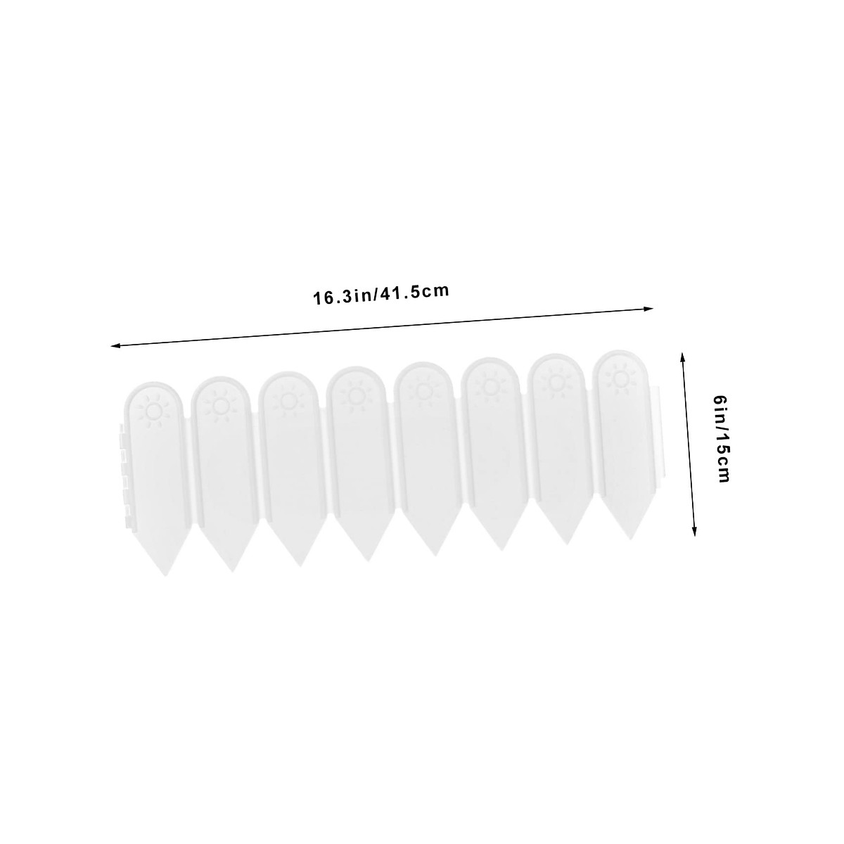 Happyyami 10 Pcs Outdoor Pet Fence Botanical Decor White Fence Pet Fences Garden Edging Plastic Fence Edgings Small Fence for Garden Dog Fence Outdoor Decorative Landscape Border Fringe Lawn