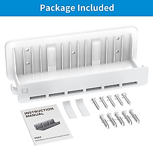 SOKUSIN Wall Mount for Nintendo Switch/OLED - Wall Mount Kit Shelf Stand for Safely Store Your Console, Dock, Games, Controller Near/Behind TV (White)