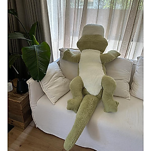 Hofun4U Alligator Plush Pillow, 67 inch Alligator Stuffed Animal, Home Decoration Christmas Valentine’s Birthday Gift for Boys Girls Adults Kids (Green)