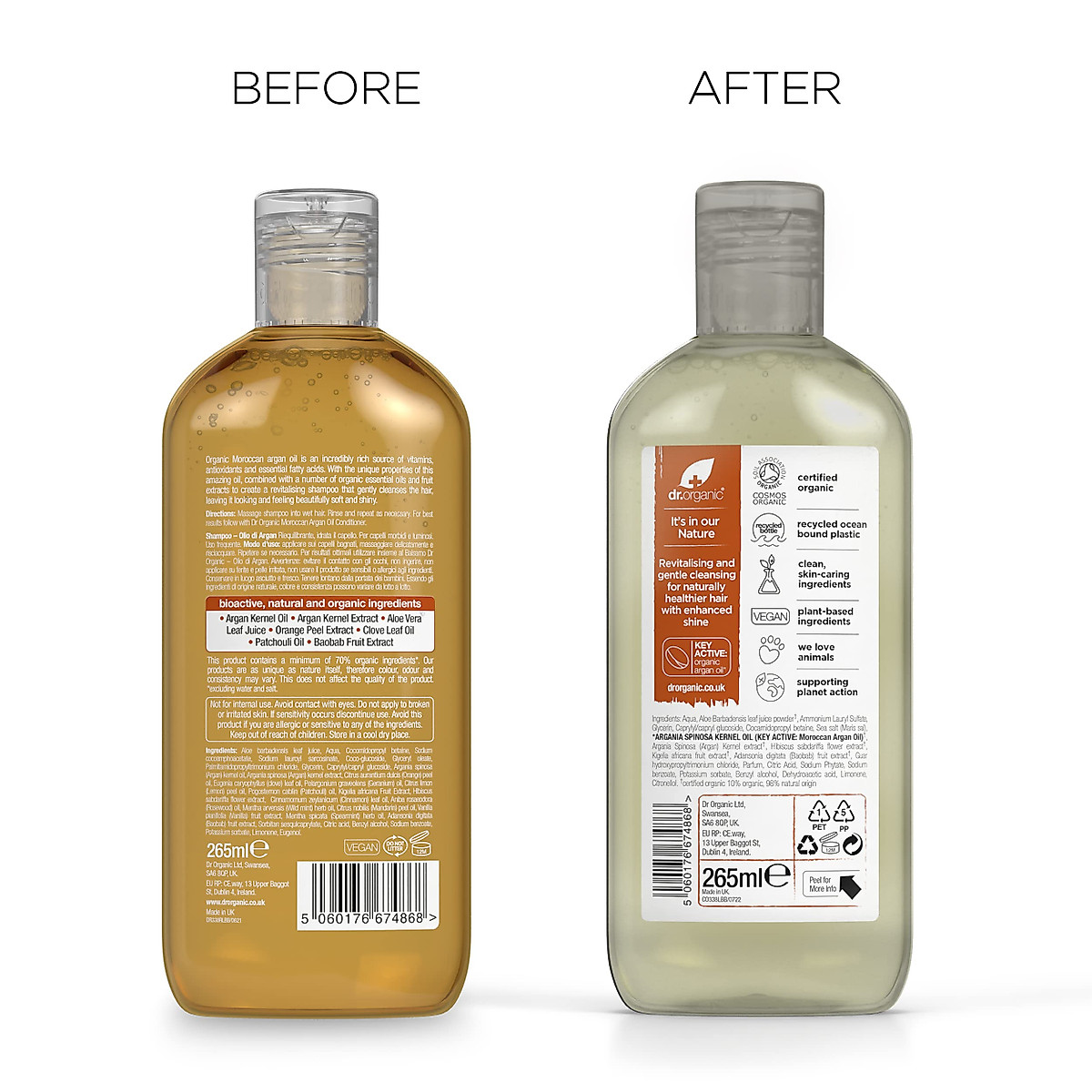 Organic Doctor Moroccan Argan Oil, Shampoo, 9 Fluid Ounce