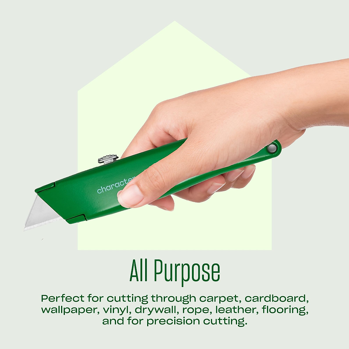 Character The Utility Knife, Premium, Heavy Duty Box Cutter with Safety Auto Lock and Retractable Blade, 2 Pack